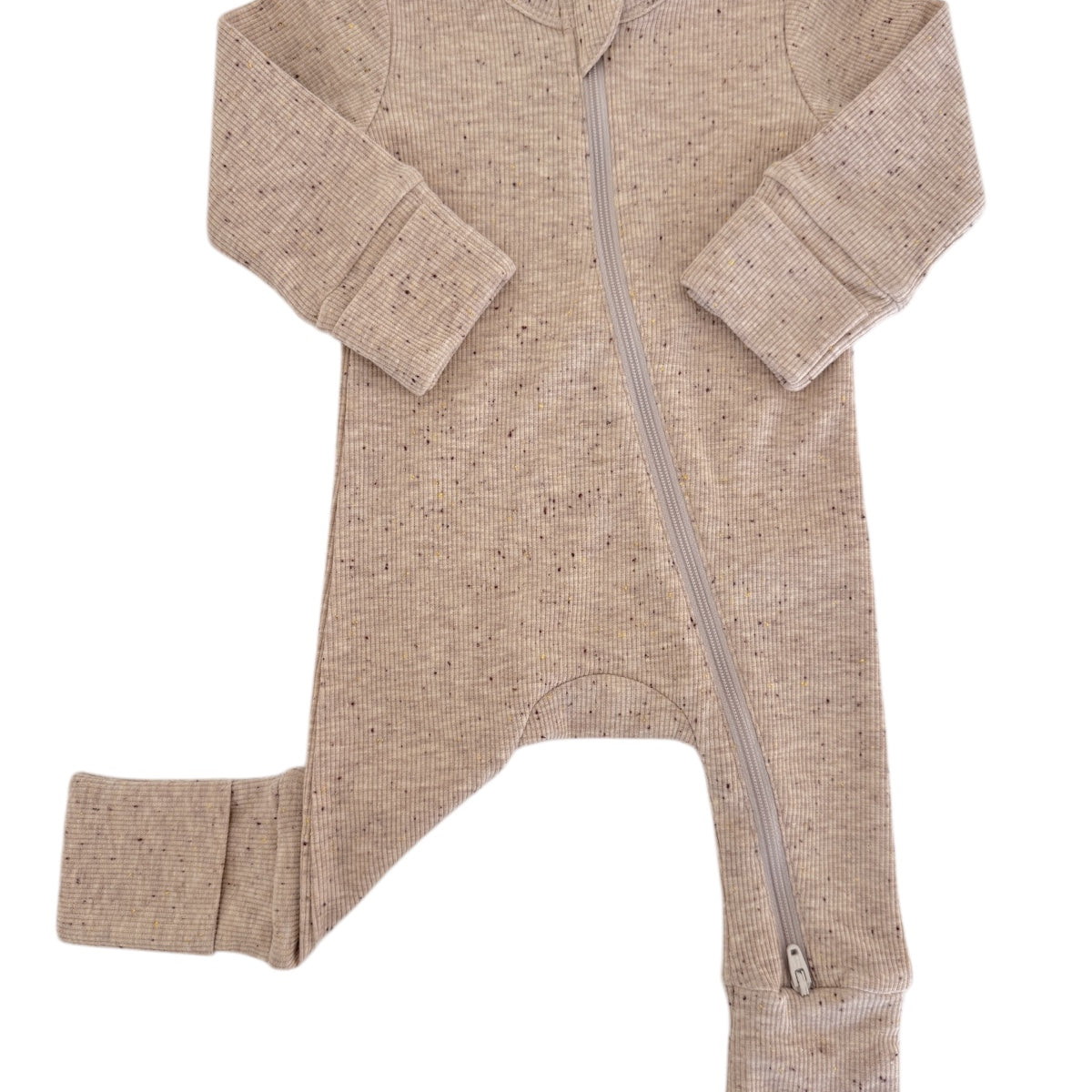 Tan Speckle / 2-Way Zip Romper – SpearmintLOVE