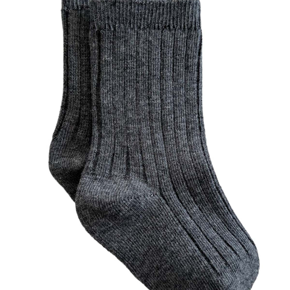 Basic Ribbed Socks, Charcoal – SpearmintLOVE