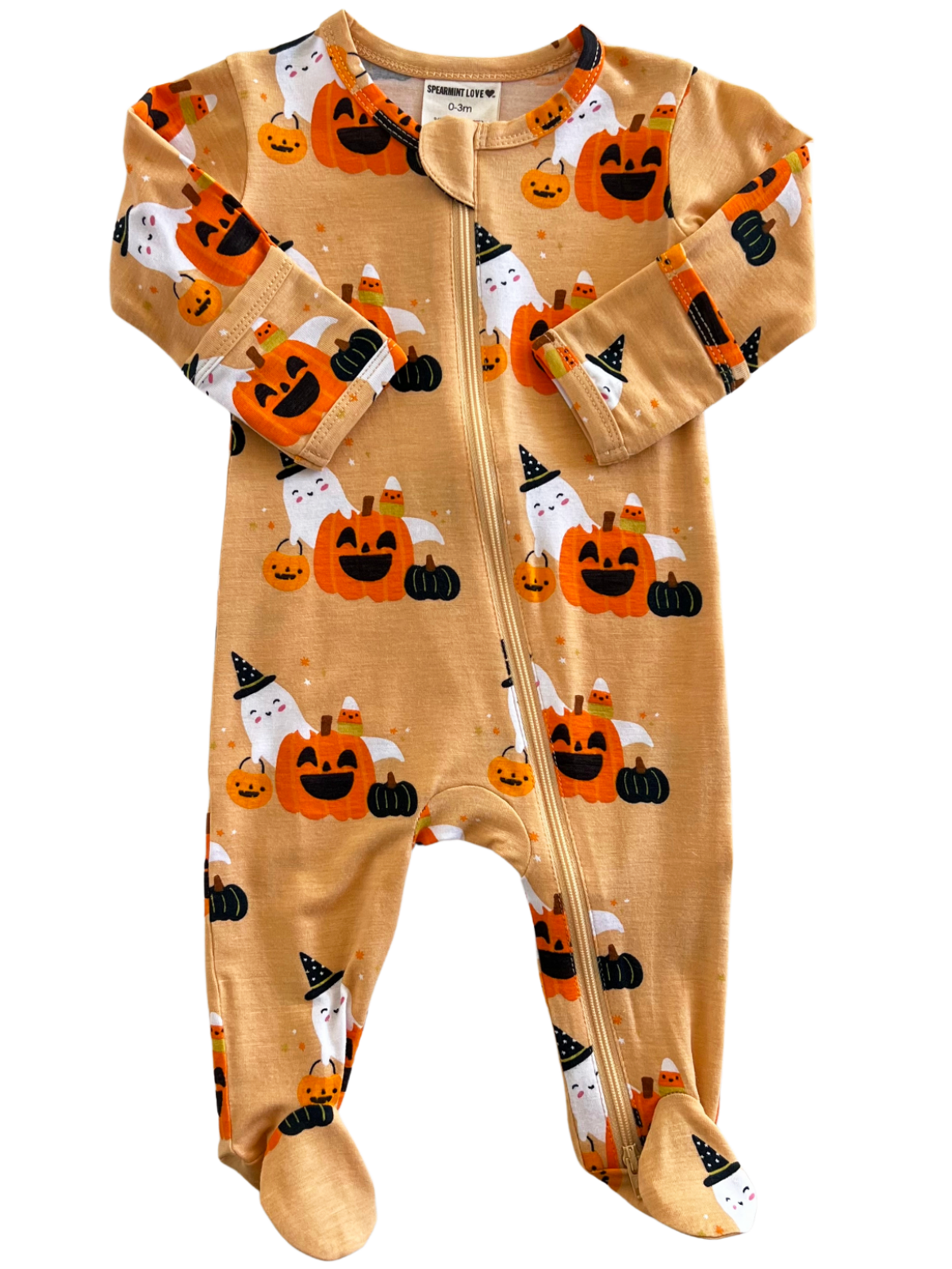 2-Way Zip Footie, Halloween Cluster – SpearmintLOVE