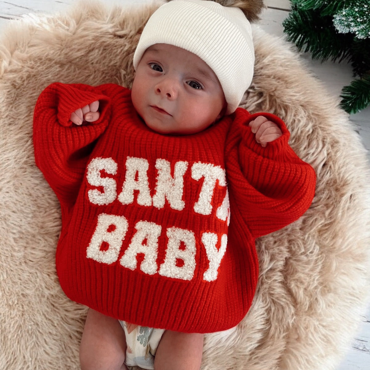 Knit Sweater, Santa Baby – SpearmintLOVE