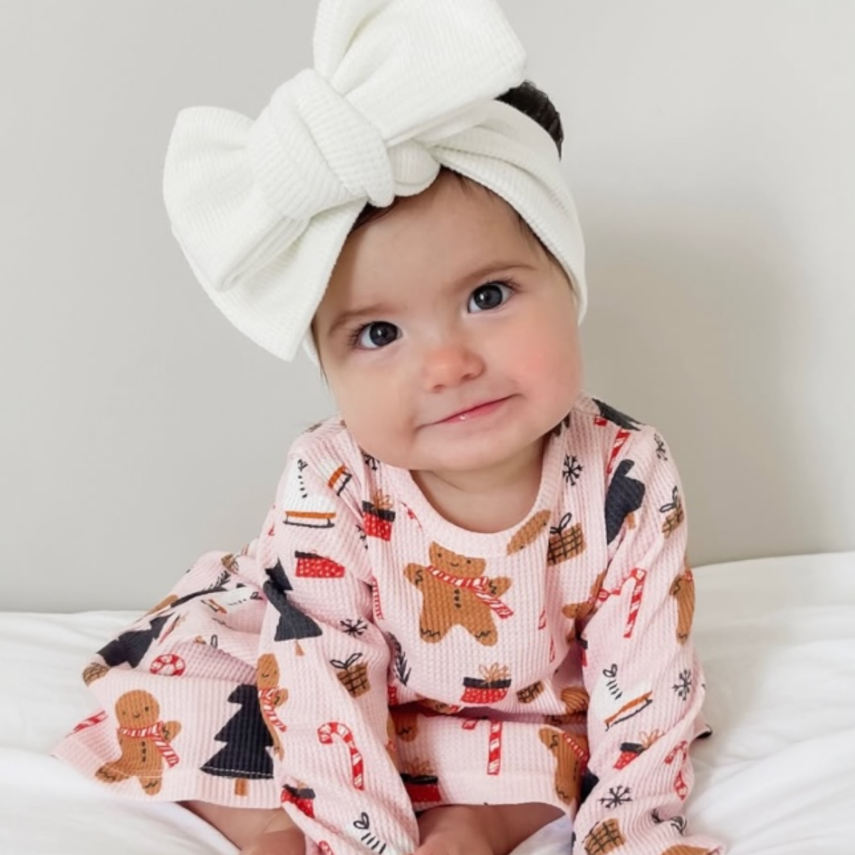 Organic Waffle Simple Dress & Bloomer, Gingerbread Wonderland Blush ...
