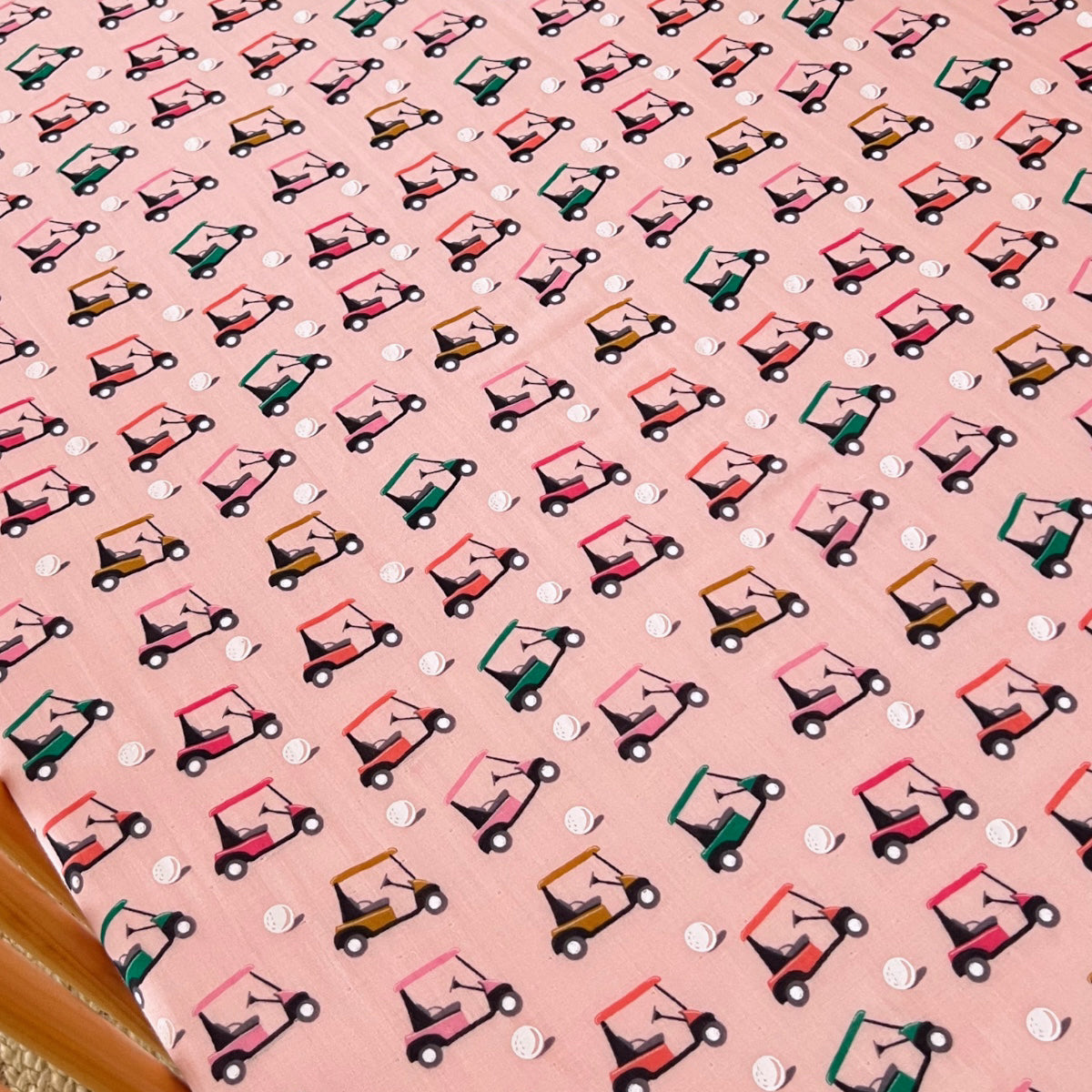 Pink Golf Cart / Organic Crib Sheet – SpearmintLOVE