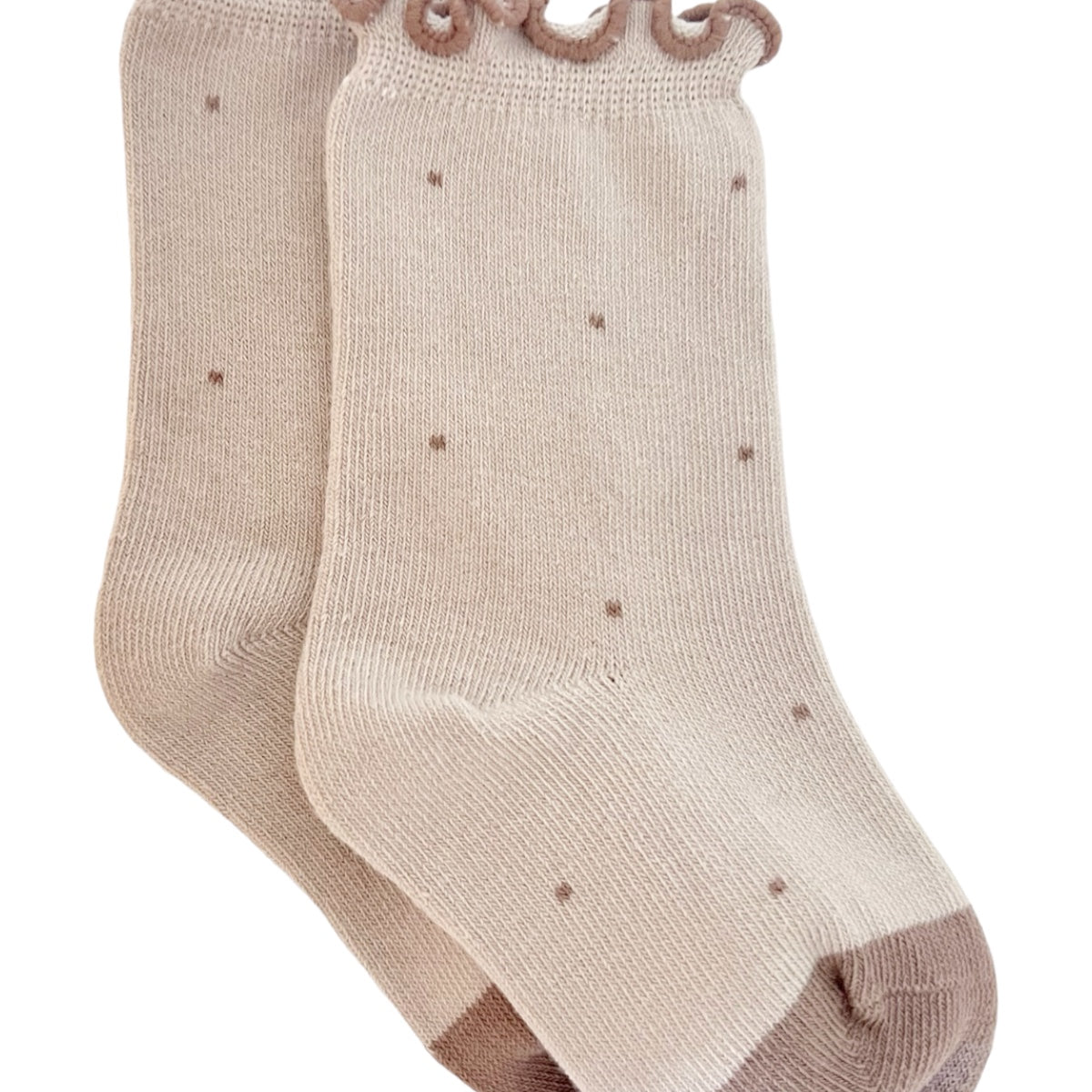 Lettuce Edge Socks, Dainty Dot Beige – SpearmintLOVE
