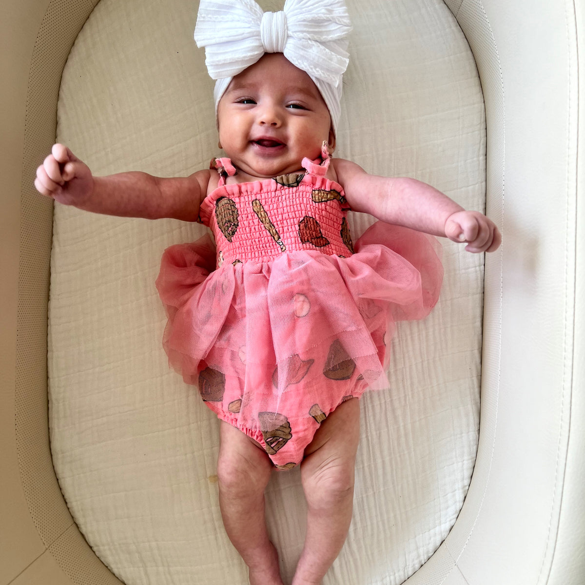 Muslin Tutu Bubble, Baseball Pink – SpearmintLOVE