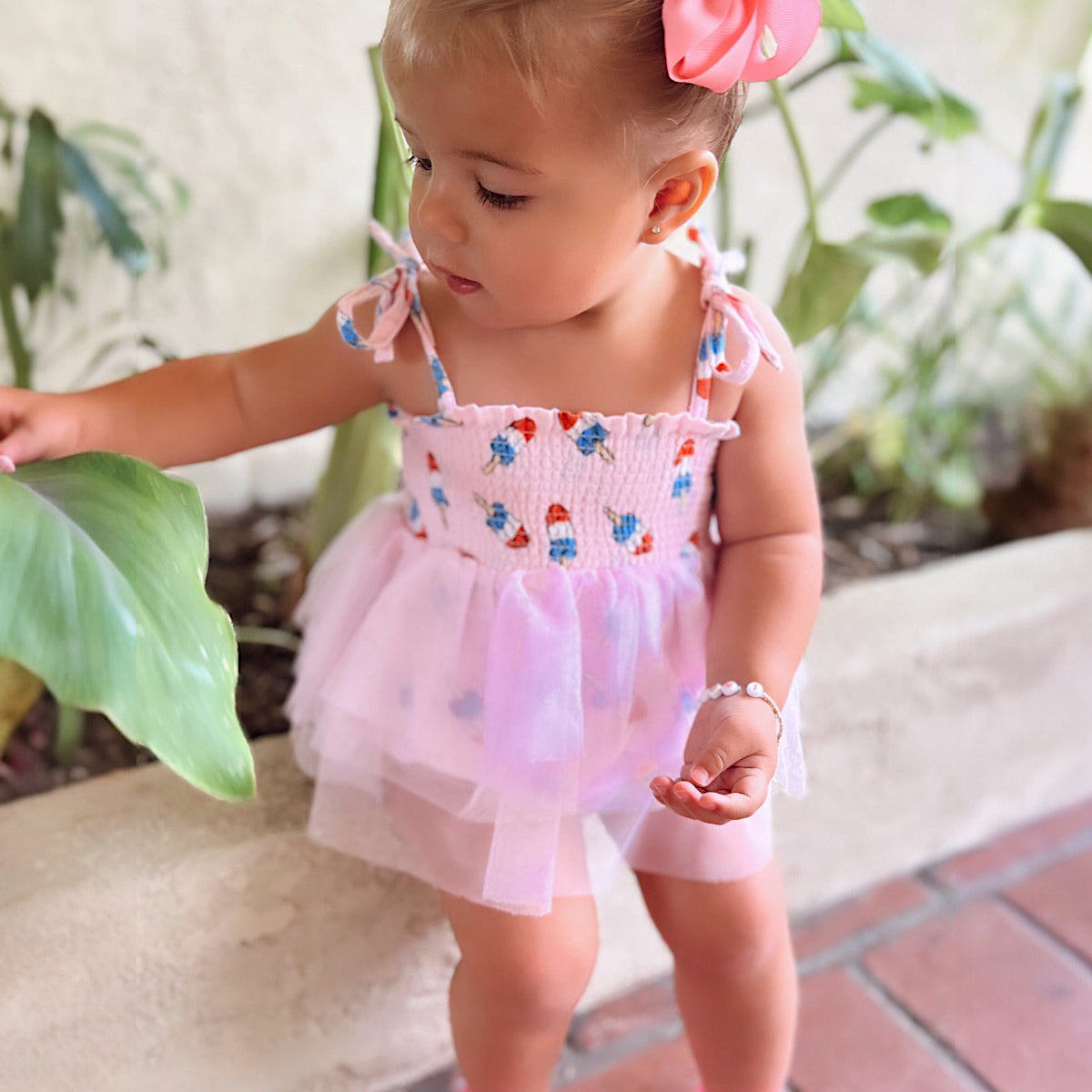 Muslin Tutu Bubble, Pink Red, White & Blue Popsicle – SpearmintLOVE