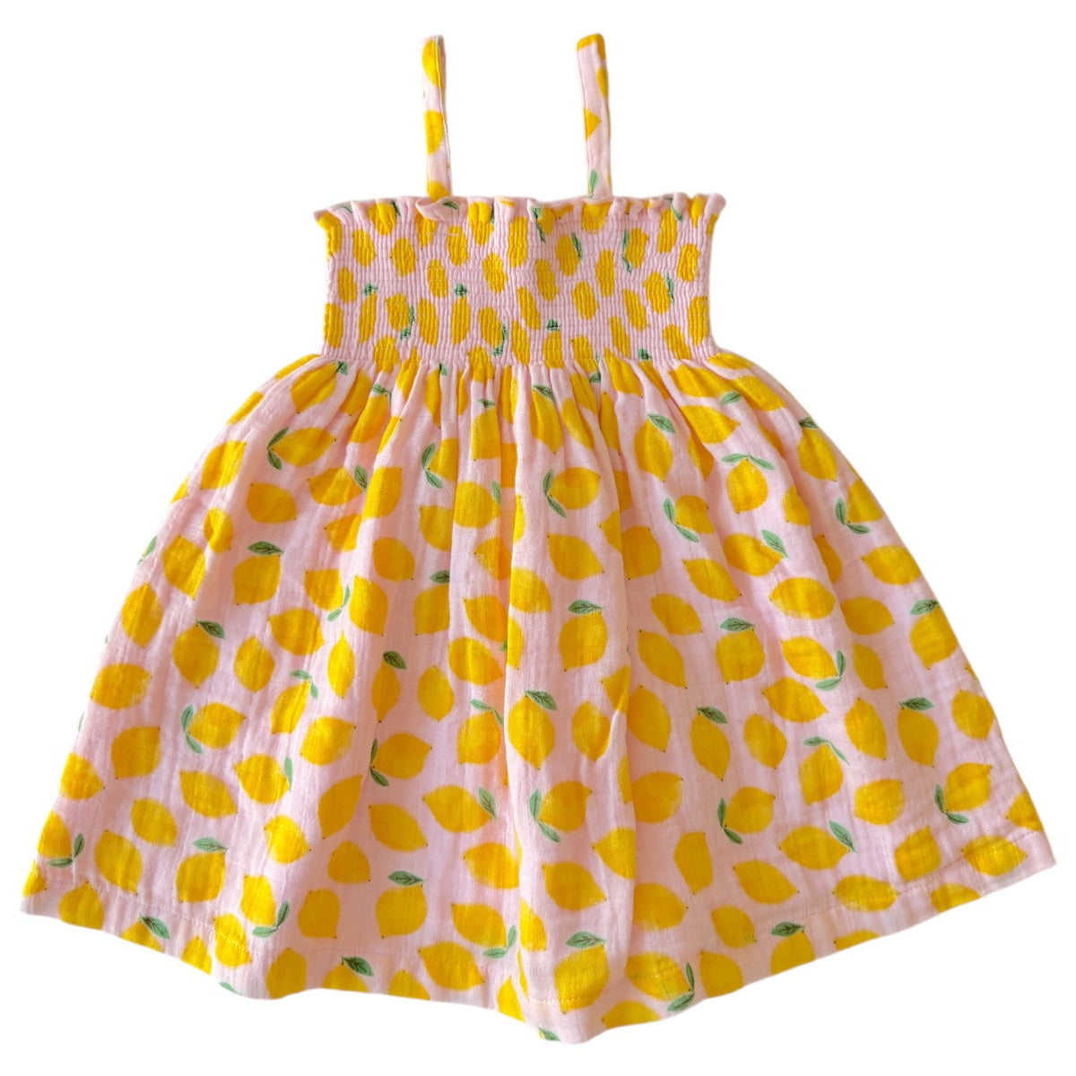 Lemon Sorbet / Muslin Smocked Tube Dress – SpearmintLOVE